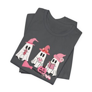 Fall Ghosts T-shirt, Pink Ghosts Shirt, Volleyball Ghost Tee, Autumn ...