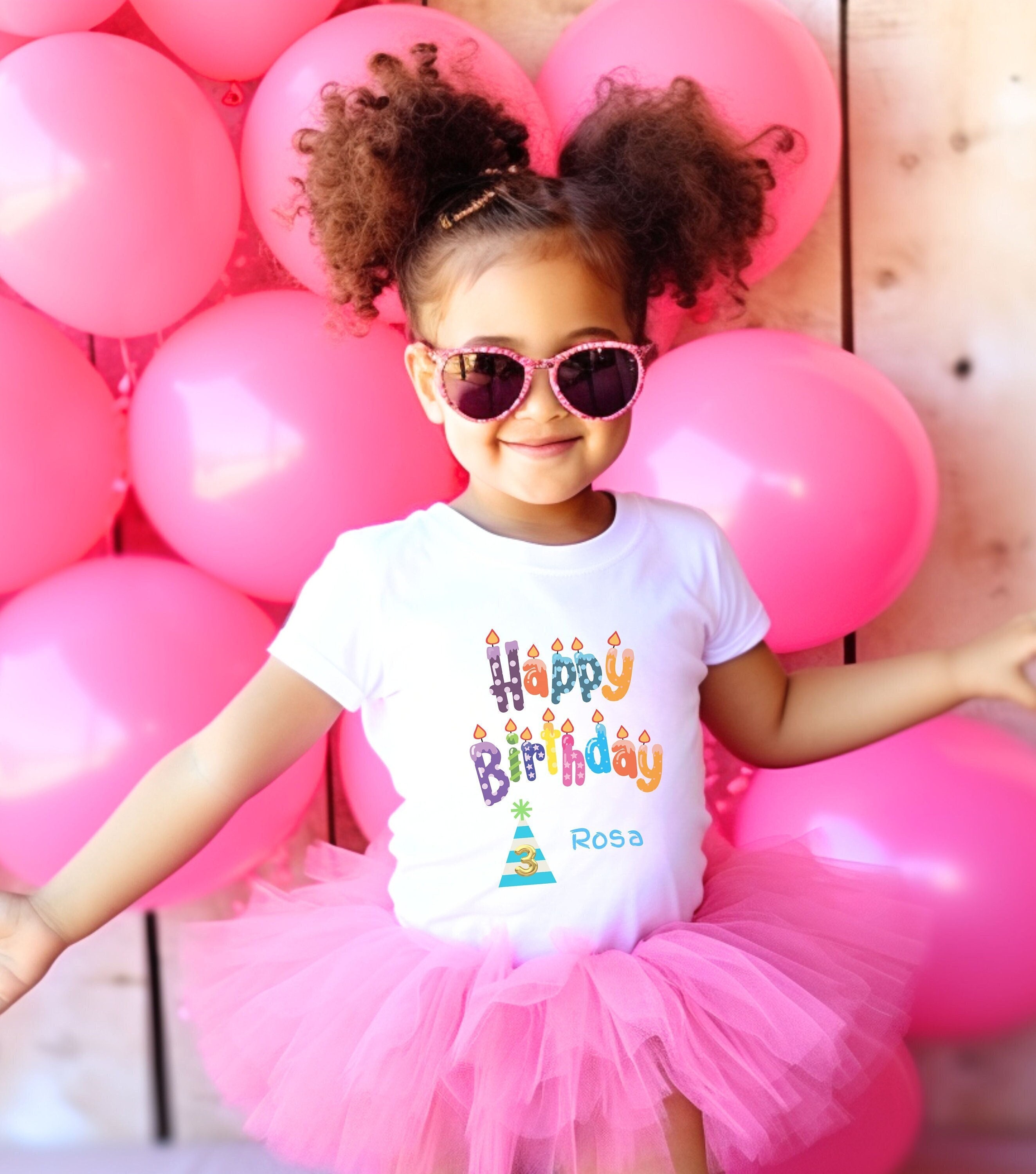 Personalized Happy Birthday T-shirt Toddler Birthday T-shirt - Etsy
