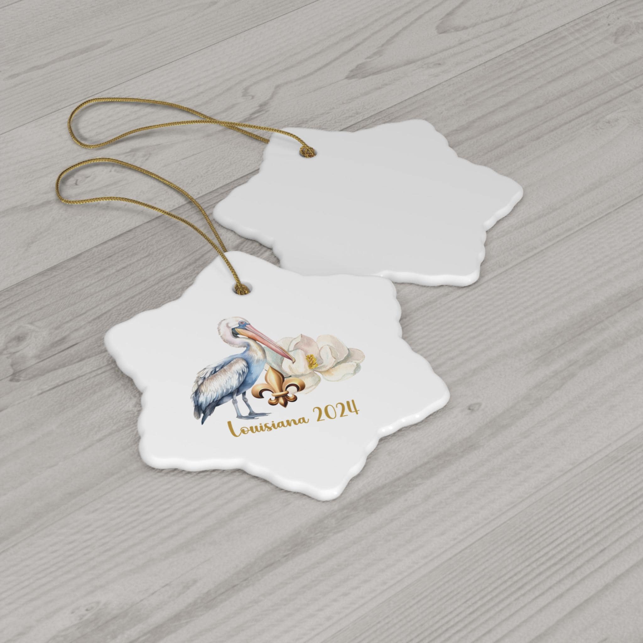 State Christmas Ornament, Louisiana State Bird Flower Travel Keepsake ...