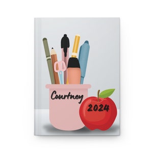 Personalized Teacher Journal, Teacher Christmas Gift, Teacher ...