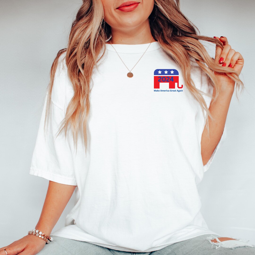 Trump Vance Election 2024 Comfort Colors® T-shirt, Republican Elephant ...