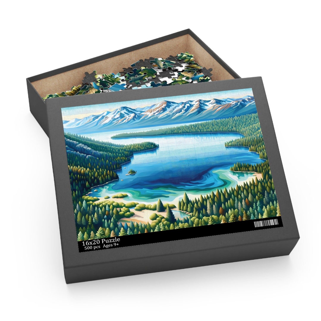 Lake Tahoe Puzzle, Sierra Mountains Travel Keepsake, California ...