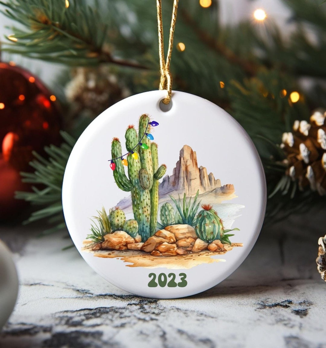 Custom Saguaro Cactus Christmas Ornament, Desert Ornament, Southwest ...