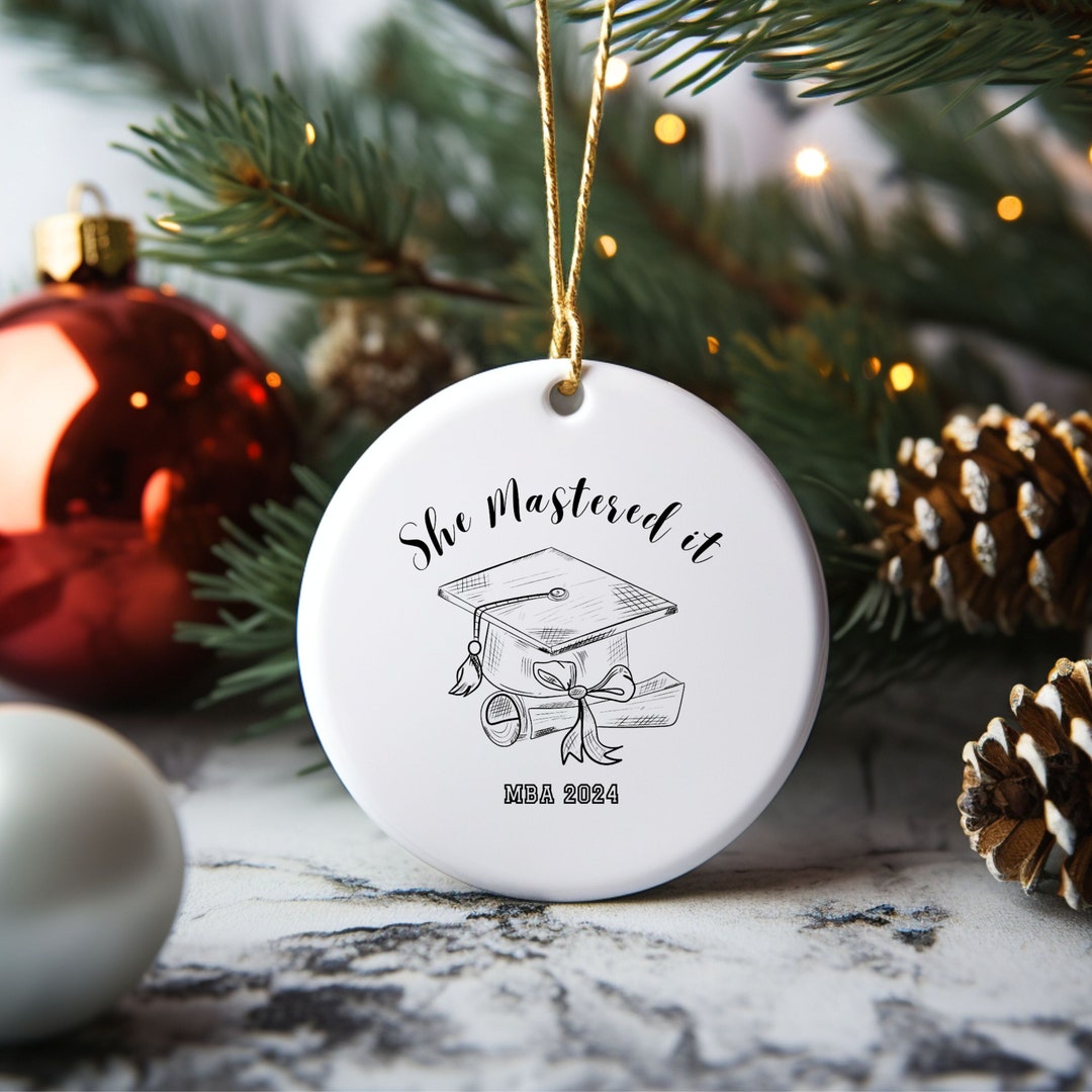 Graduation Ornament, Custom Graduate Degree Christmas Ornament ...