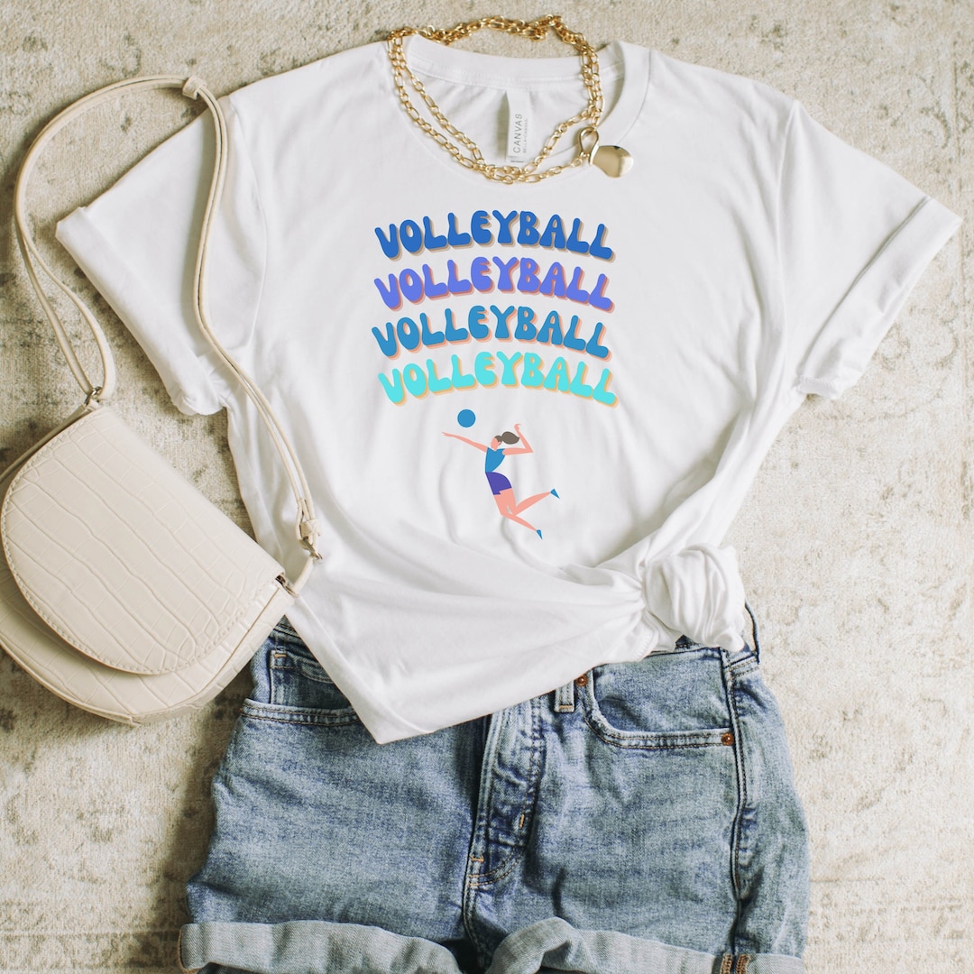 Volleyball T-shirt, Retro Volleyball T-shirt, Volleyball Team Shirt ...