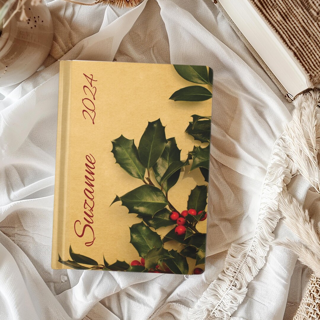 Holly Birth Month Name Journal, Custom Floral Journal, December ...