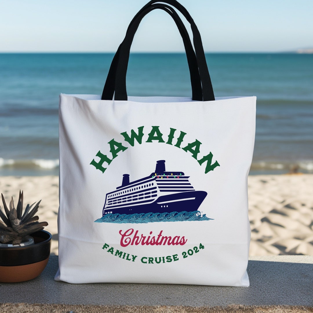 Personalized Hawaiian Cruise Tote Bag, Family Vacation Tote, Cruise ...