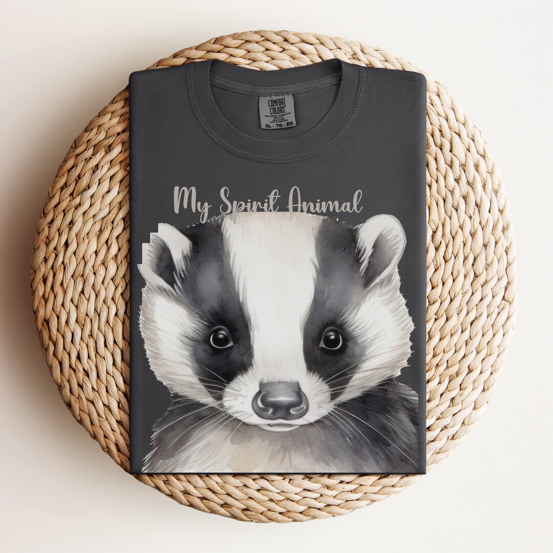 Badger T-shirt, Honey Badger Spirit Animal, Comfort Colors® Badger Tee ...