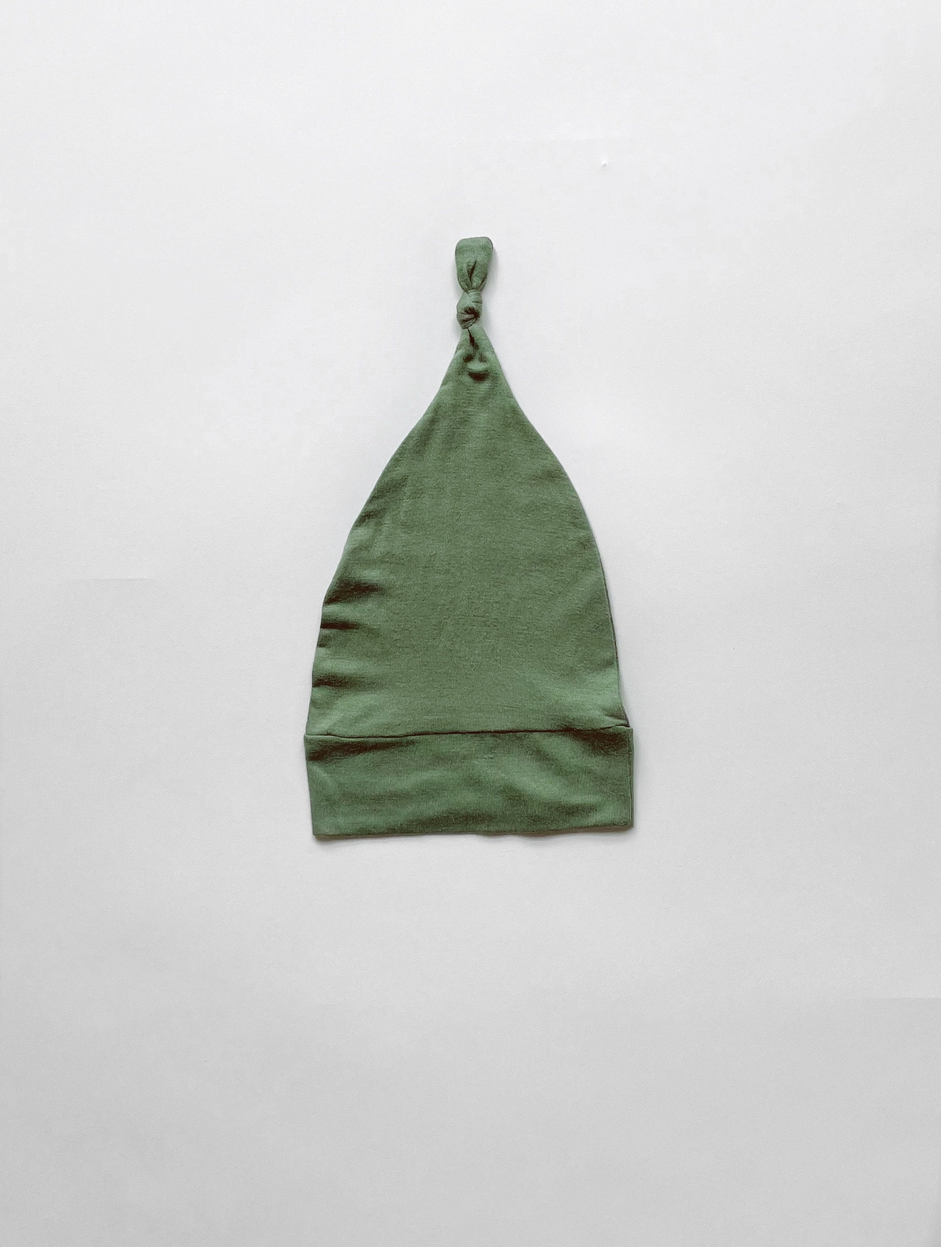 Grass Green Newborn Baby Gown With Knotted Hat & Headband - Handmade ...