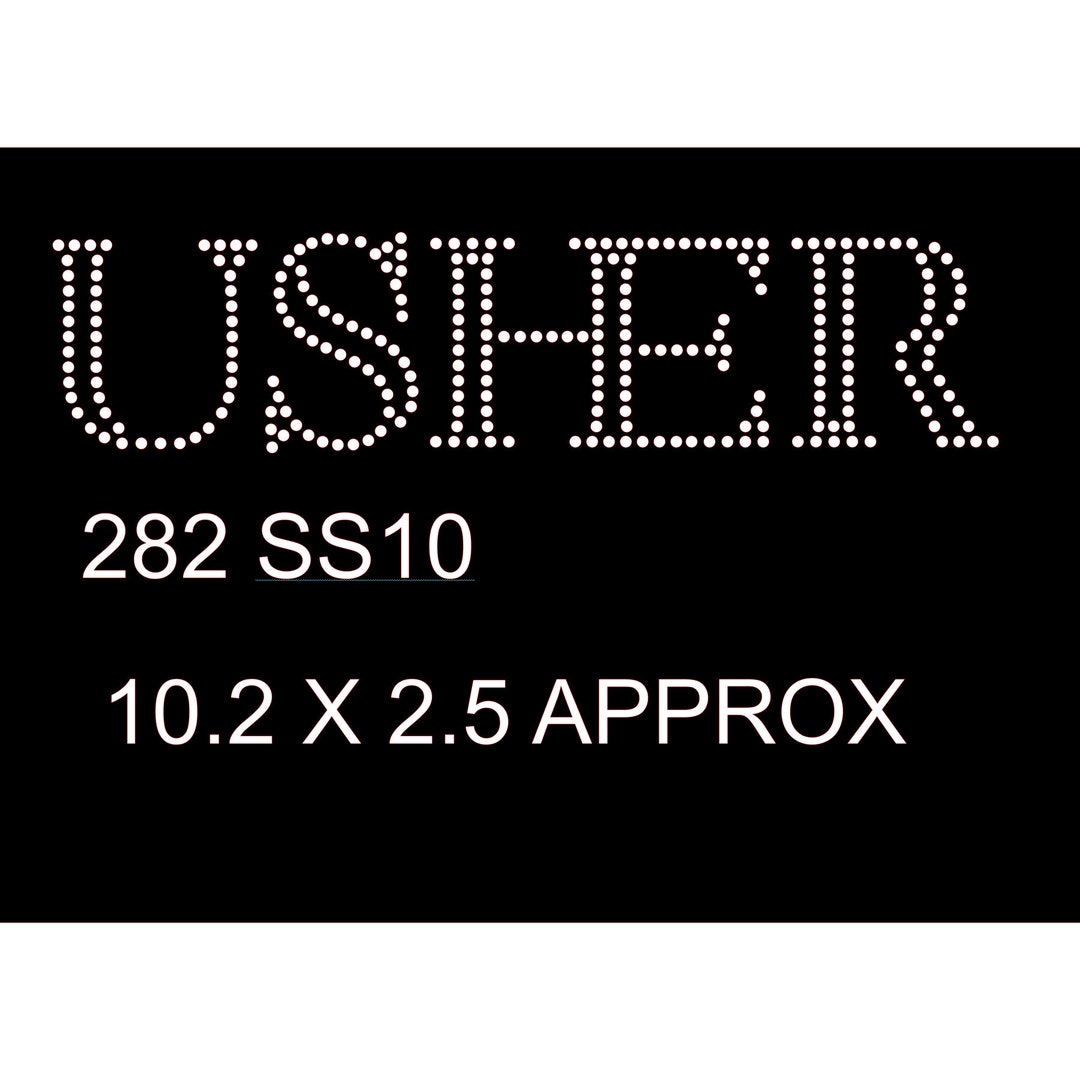 Usher Rhinestone Template - Etsy