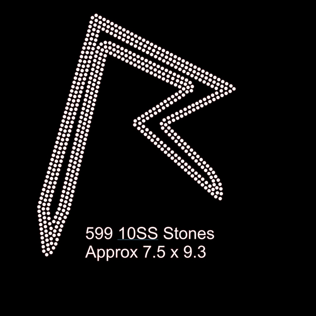 Letter R Rihanna Rhinestone Template - Etsy