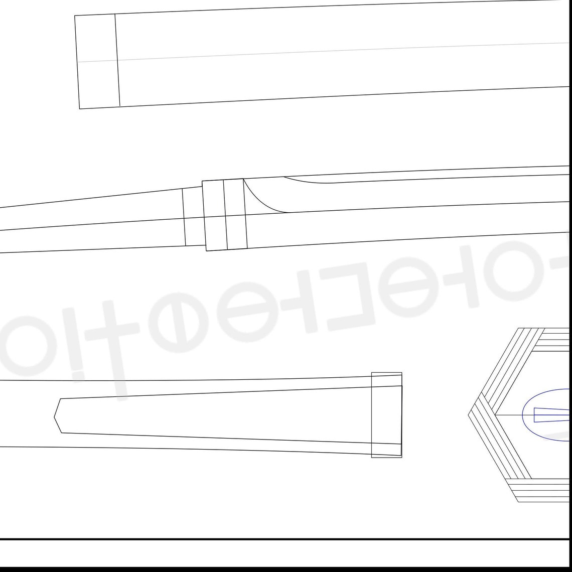 Cosplay pattern&template Anime katana water | Etsy