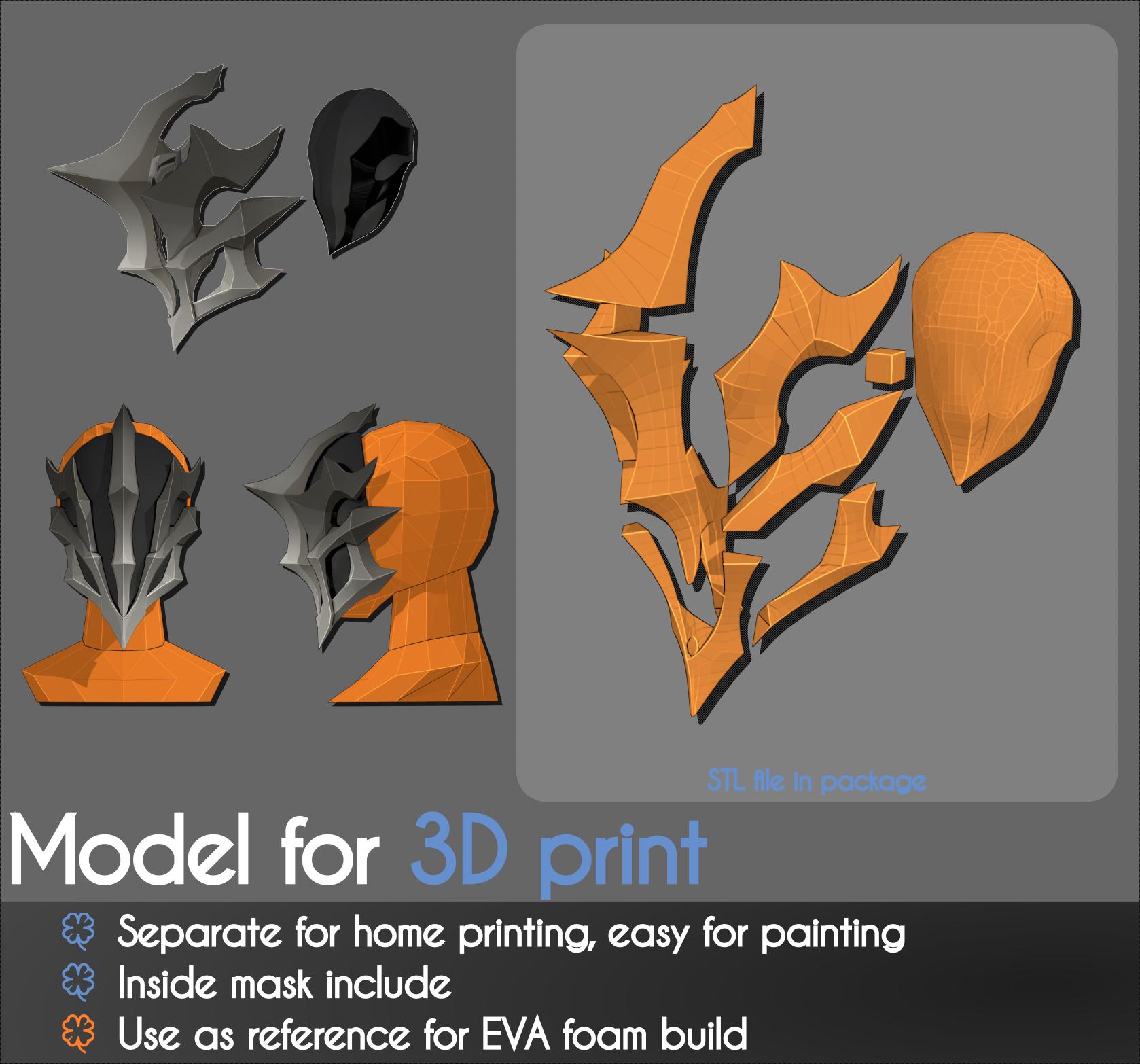 Prowler Mask From Honkai Star Rail | Cosplay PDF Pattern & Template ...
