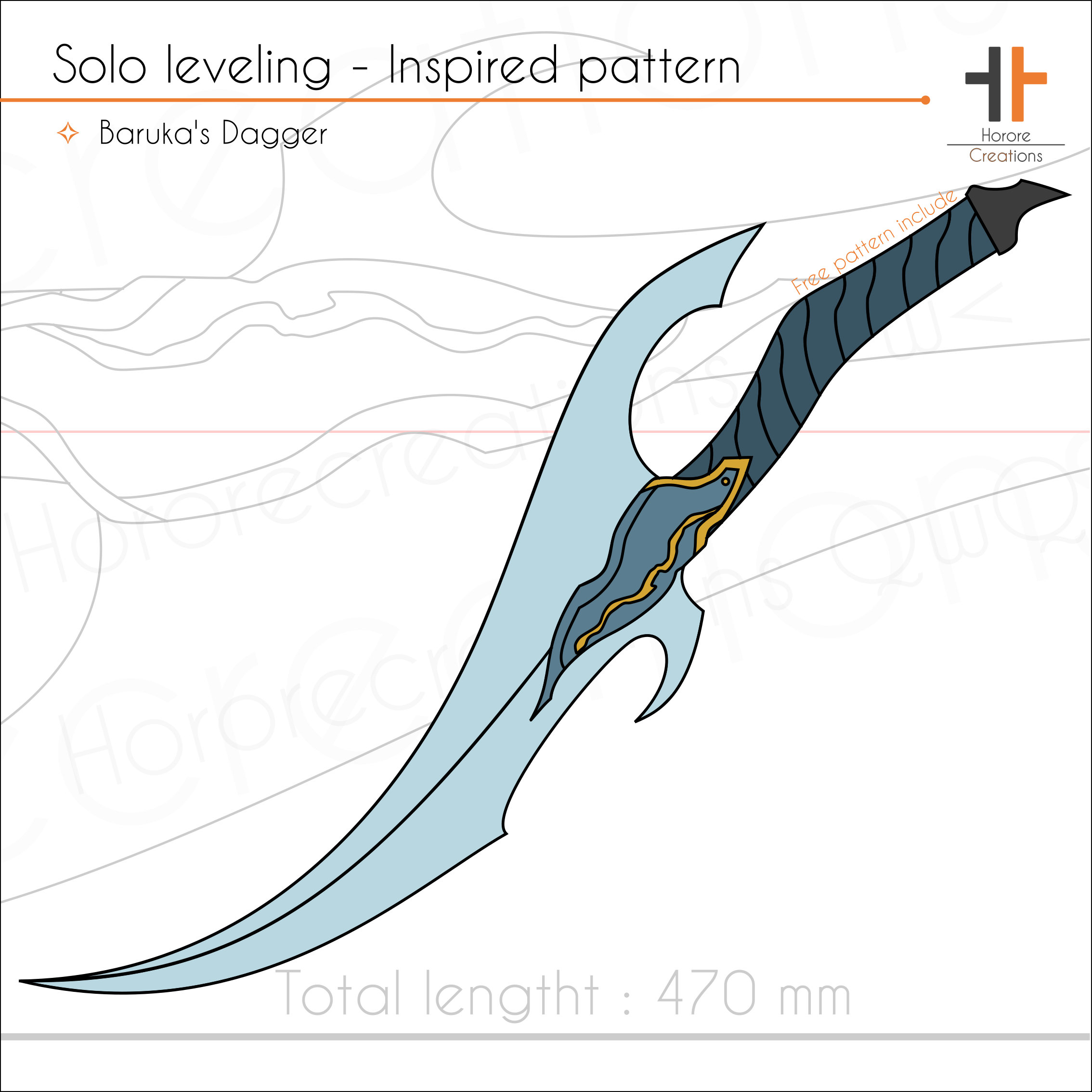 Dungeon Dual Daggers demon King Daggers Solo Leveling Cosplay Pattern ...