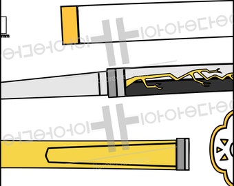 Katana Template | Etsy