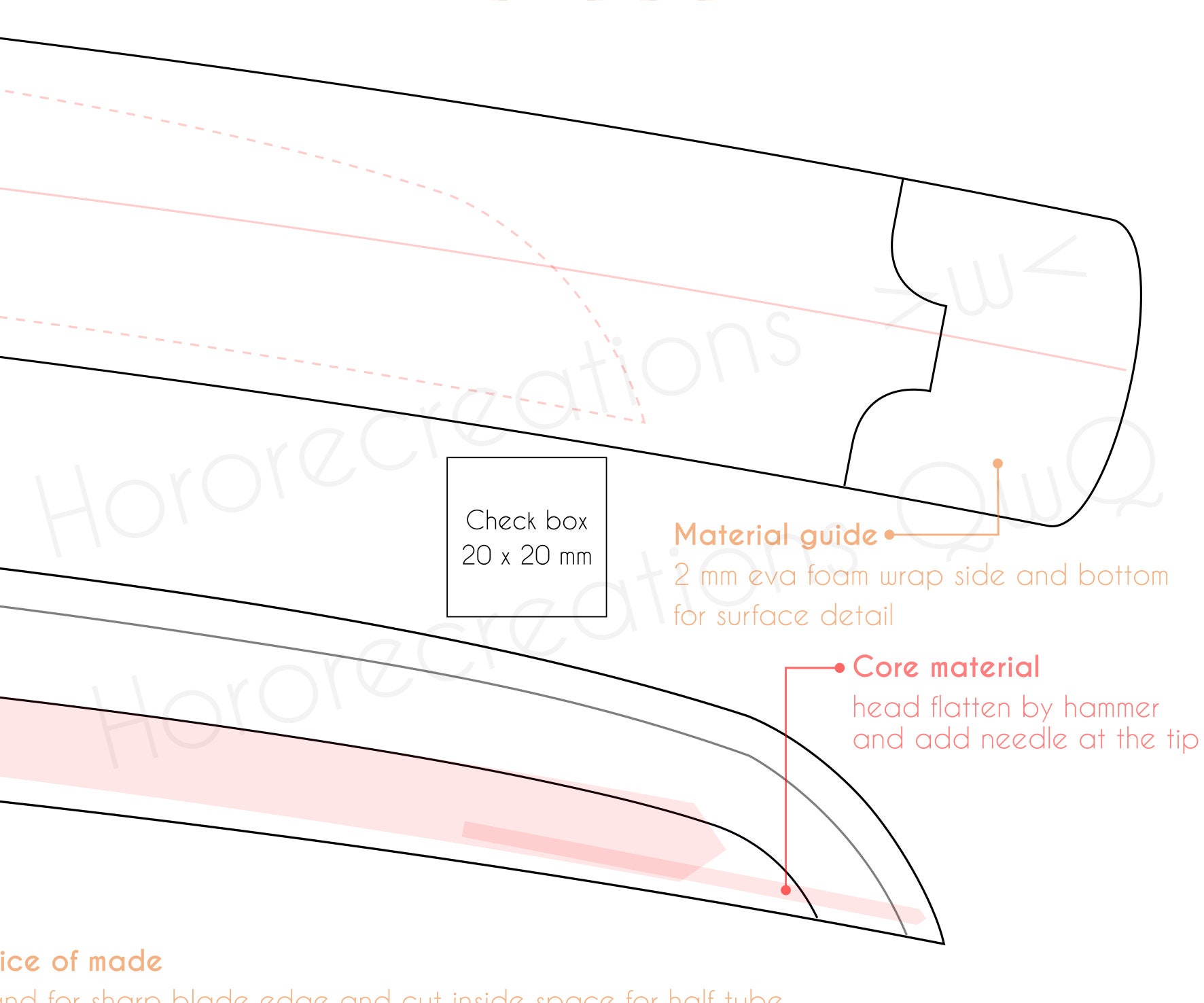 Anime Pillar Katana Water Cosplay Pattern&template - Etsy