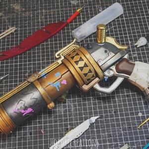 Jinx Zap Blaster Pistol Arcane Revolver Design LOL : Arcane Cosplay PDF ...