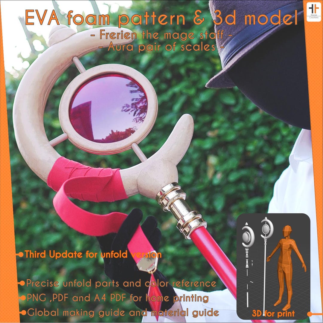 Frieren Mage Staff (+ Aura Pair of Scales) - Sousou No Frieren (frieren ...