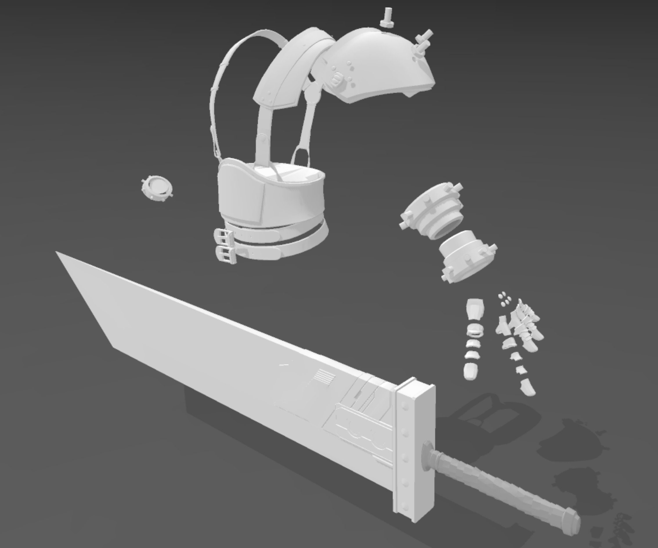 Cloud Strife Armor and Buster Sword Final Fantasy VII REMAKE Cosplay ...