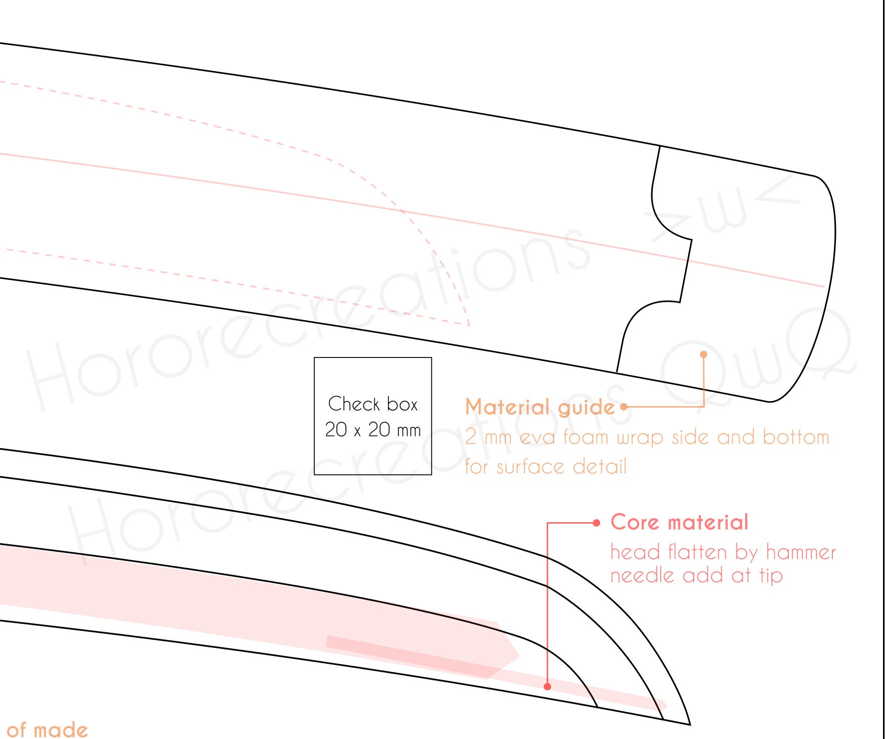 Anime Protagonist Katana Black Sword Cosplay Pattern&template - Etsy