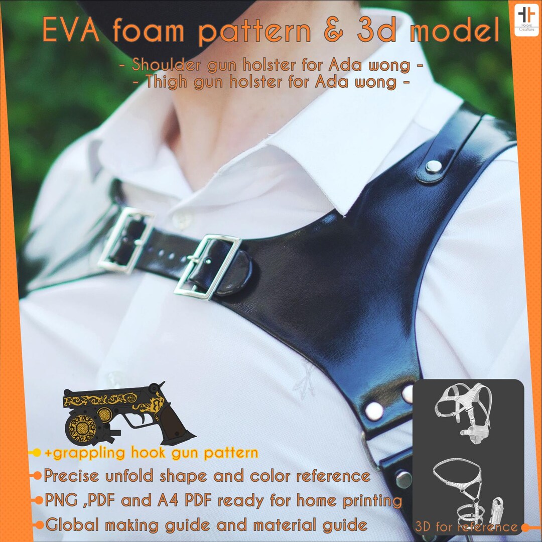 Gun Holster and Grappling Hook Gun for Ada Wong Cosplay Resident Evil 4 ...