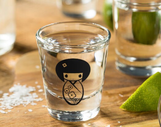 Japanese Girl Set of Shot Glasses - Japanese Shot Glasses - Japanese ...