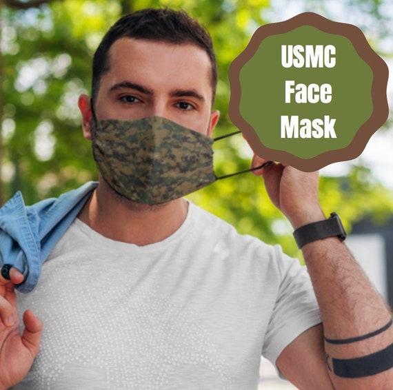 USMC Face Mask USMC Military Mask Military Appreciation | Etsy