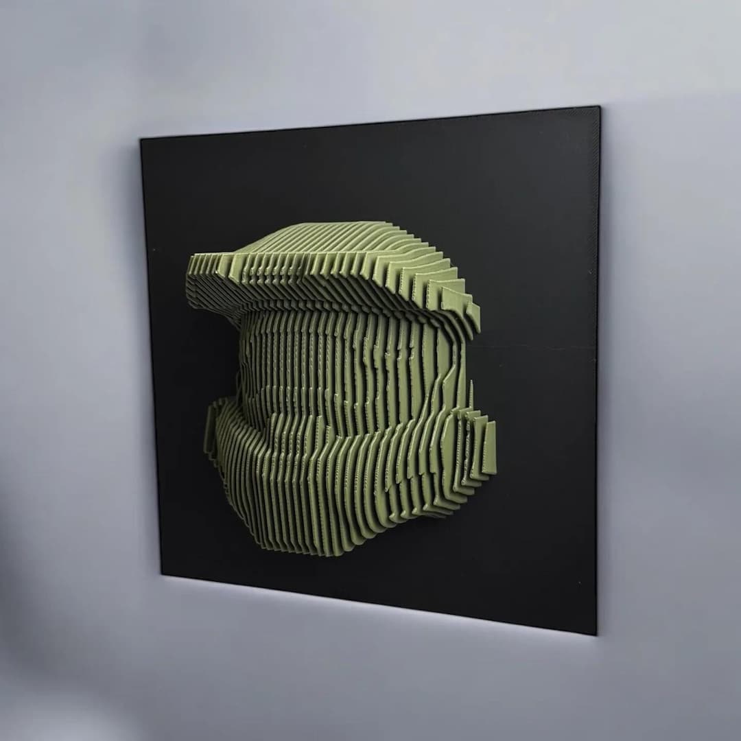 Layered Wall Art – Master Chief | 3D Halo-inspired Sculpture - Etsy