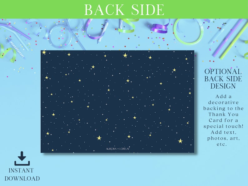 Space Alien Kids Birthday Thank You Card 7x5 Red Planet Mars - Etsy