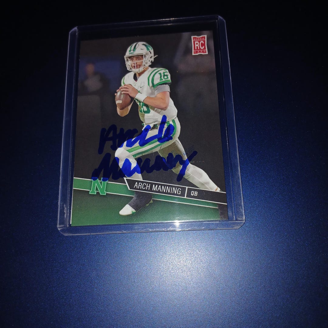 Arch Manning Autographed Rookie Card With Coa - Etsy