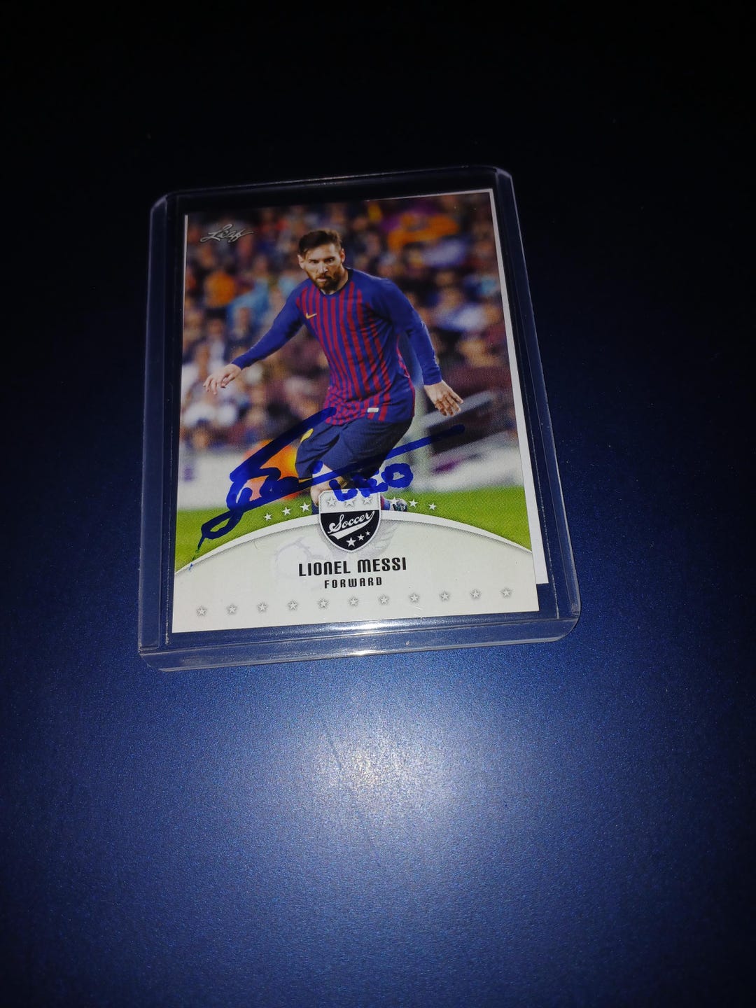 Lionel Messi Autographed Card With Coa - Etsy