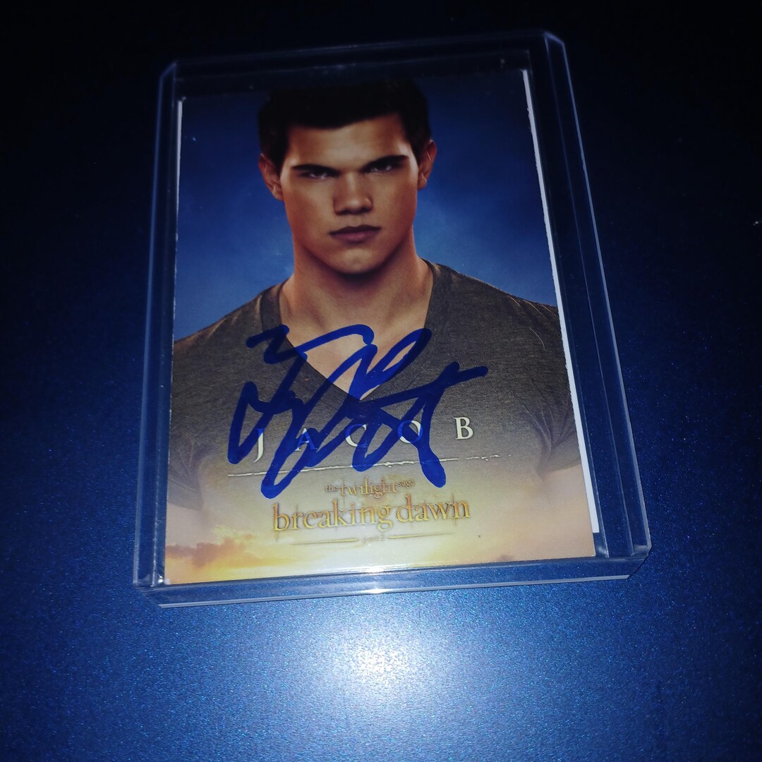 Taylor Lautner Autographed Card With Cert - Etsy
