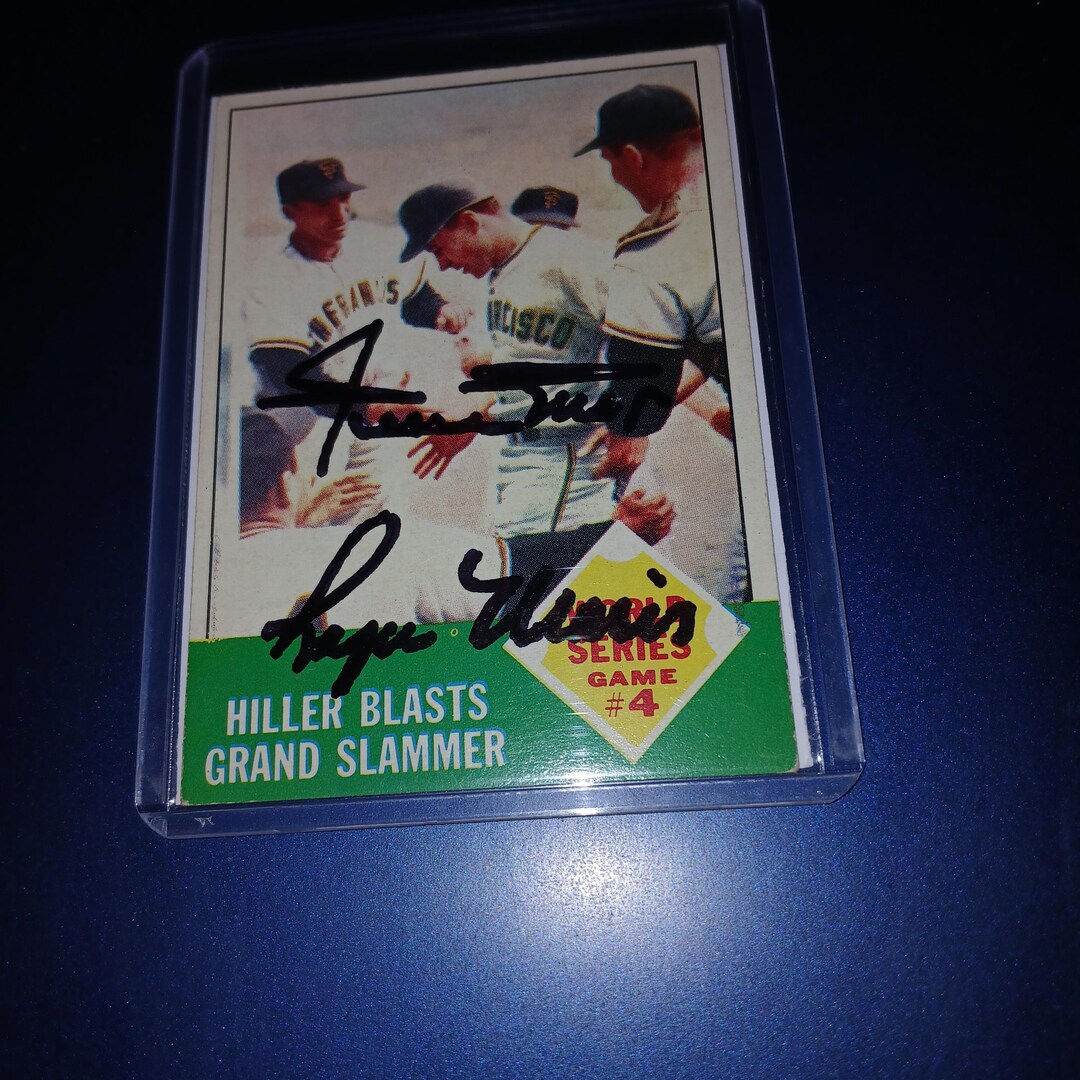 Willie Mays, Roger Maris Autographed Card With COA - Etsy