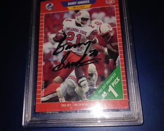 1989 Pro Set Barry Sanders Rookie Card RC #494 PSA 9 MINT - Graded ...