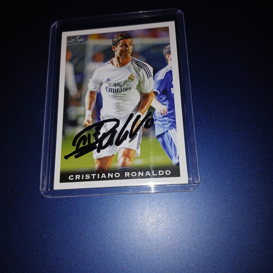 Cristiano Ronaldo Autographed Card With Coa - Etsy
