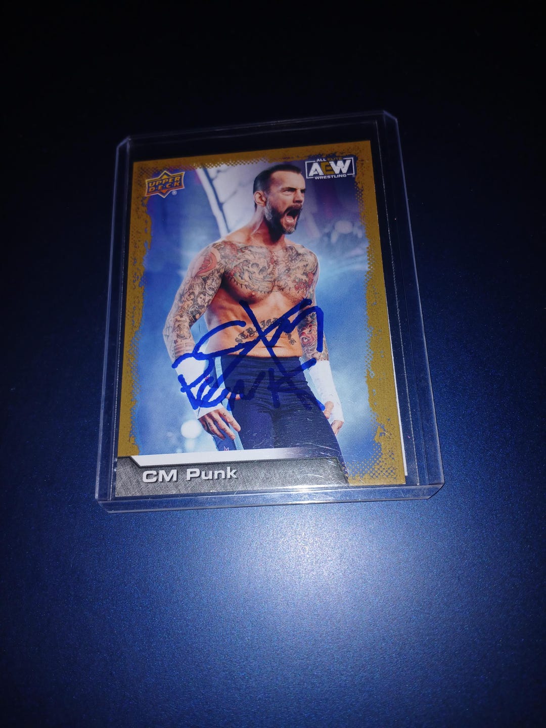 CM Punk Autographed Card With Coa - Etsy