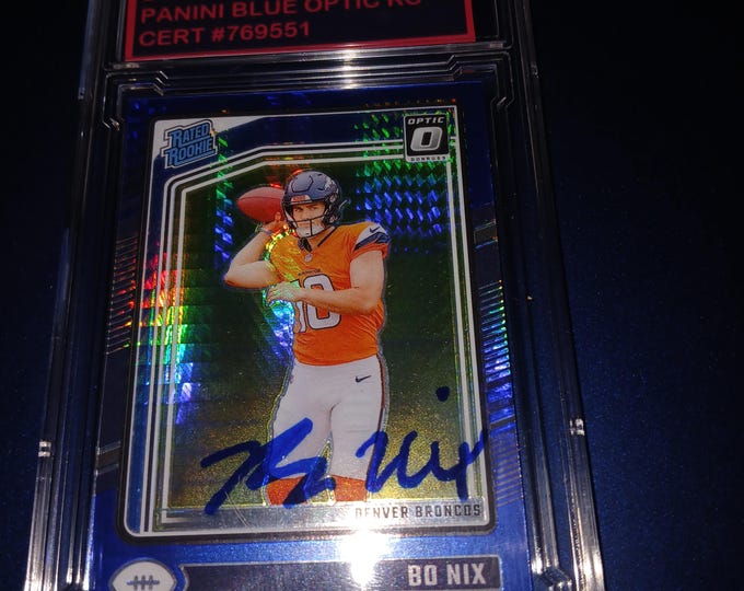 Bo Nix Autographed Rookie Card With Cert - Etsy