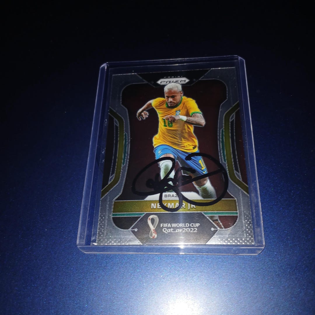 Neymar Jr Autographed Card With Coa - Etsy