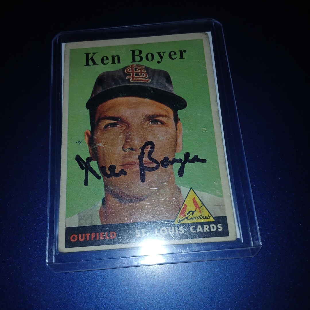 Ken Boyer Autographed Card With Cert - Etsy