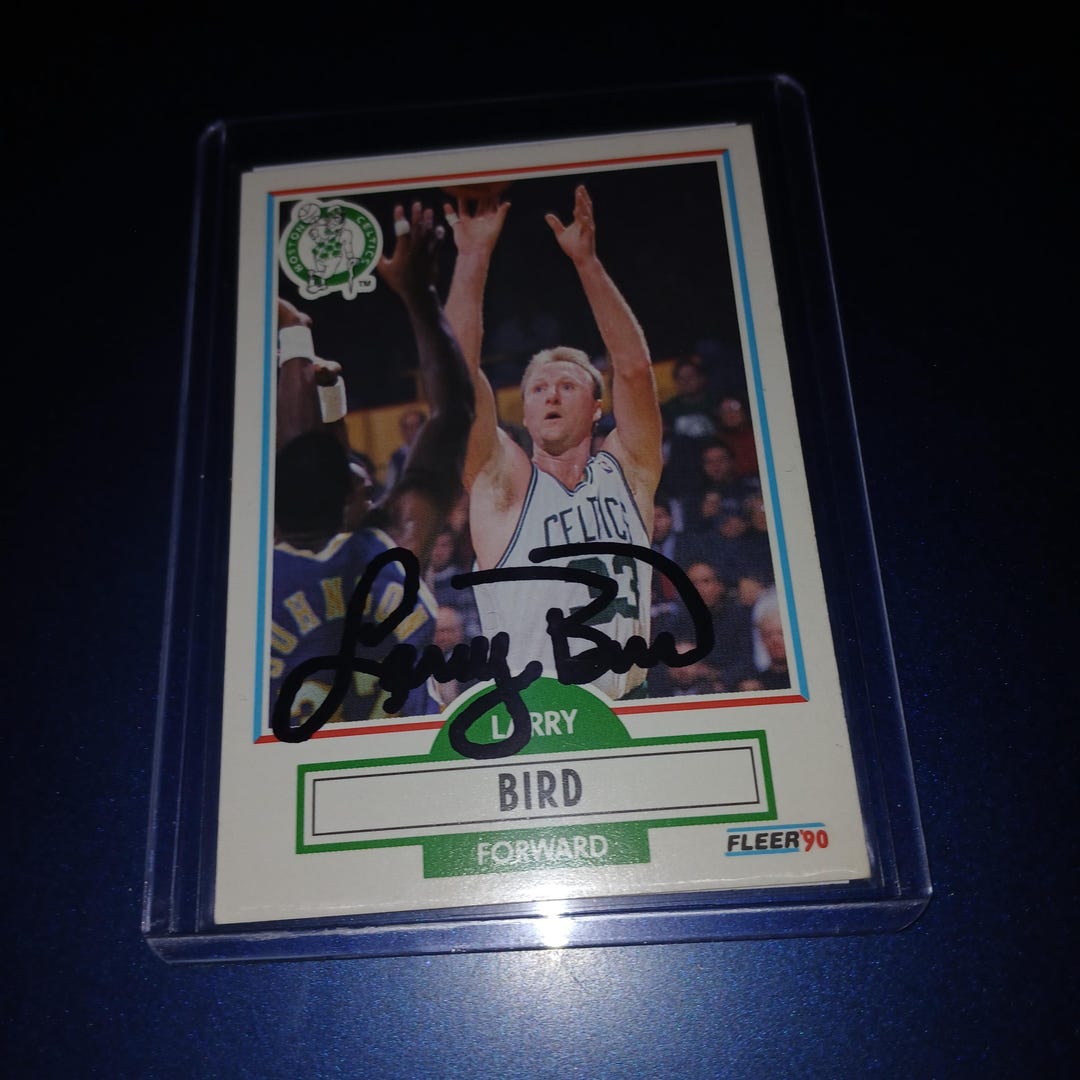 Larry Bird Autographed Card With Cert - Etsy
