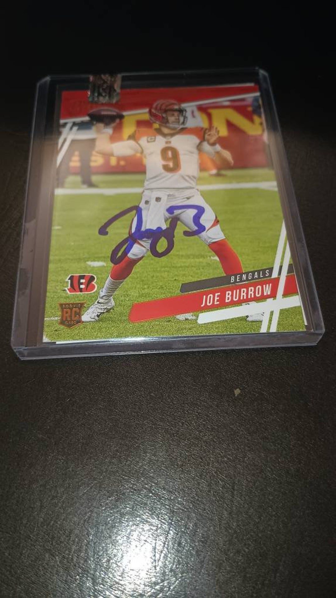 Joe Burrow Autographed Rookie Card With Coa - Etsy