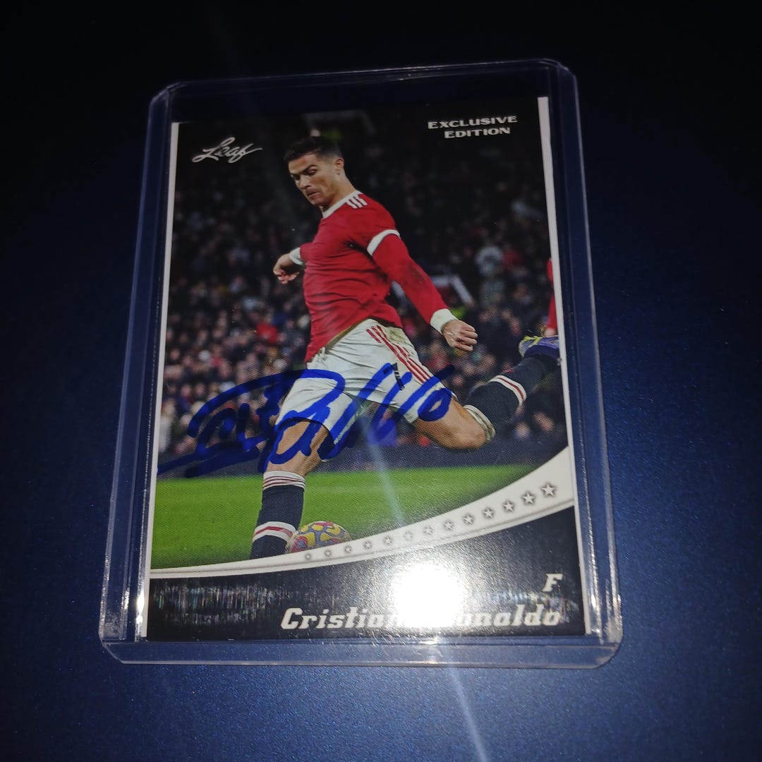 Cristiano Ronaldo Autographed Card With Coa - Etsy