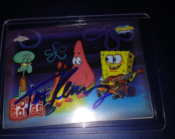 Tom Kenny Autographed Spongebob Card With Cert - Etsy