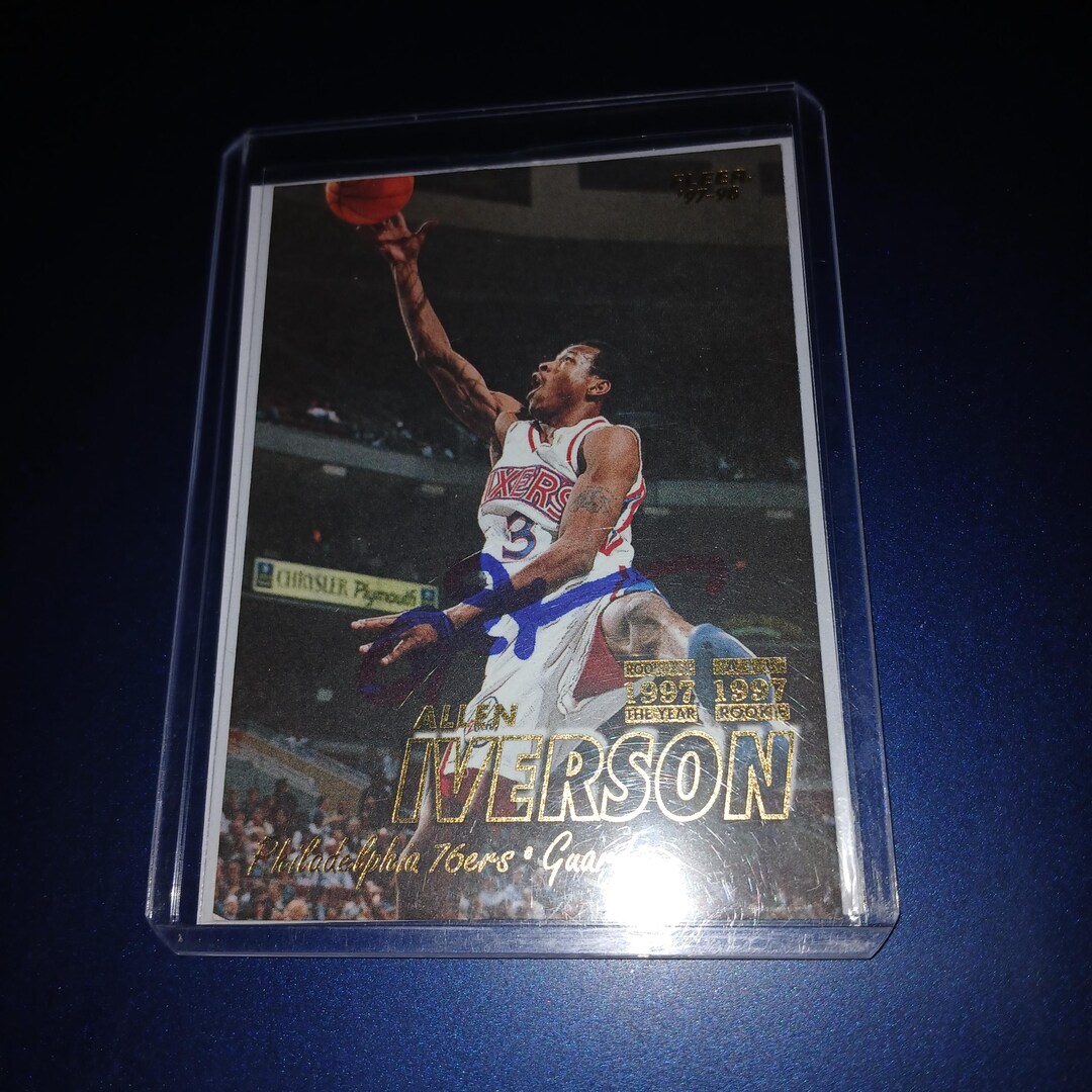 Allen Iverson Autographed Rookie Card With Coa - Etsy UK