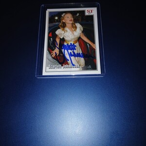 Scarlett Johansson Autographed Card With Cert - Etsy