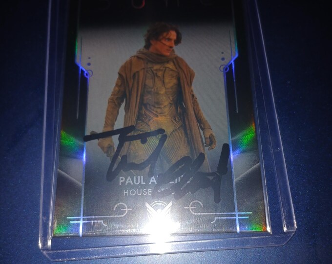 Timothée Chalamet Autographed Dune Card With Cert - Etsy