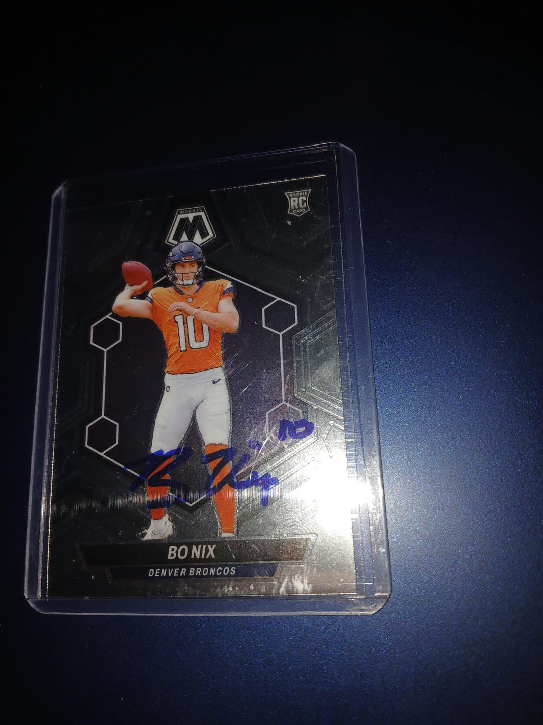 Bo Nix Autographed Rookie Card With Coa - Etsy