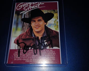 GEORGE STRAIT Autograph Hand Signed Color Photo With Coa - Etsy