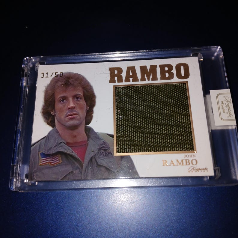 Sylvester Stallone, Rambo Relic Card - Etsy