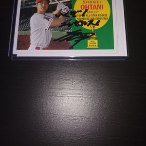 Shohei Ohtani Autographed Rookie Card With Coa - Etsy
